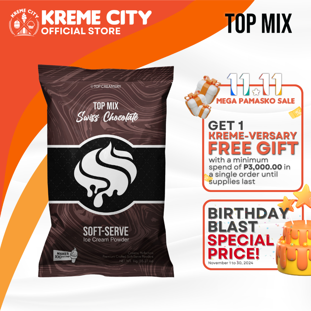 TOP Creamery Topmix Swiss Chocolate Soft Serve Ice Cream Powder Premix ...