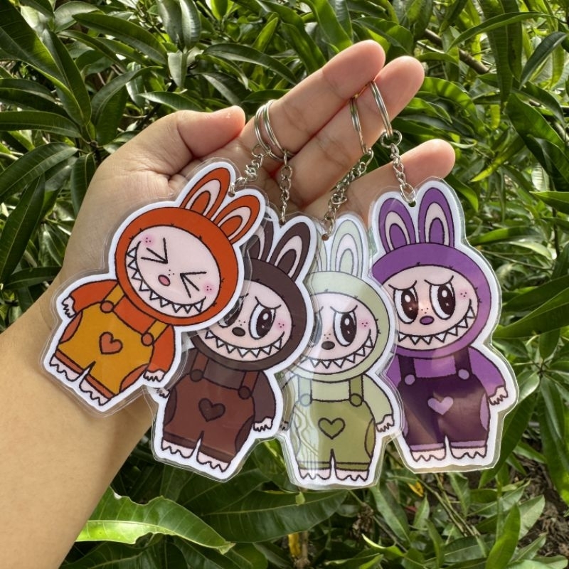 Laminated Labubu keychains | Shopee Malaysia