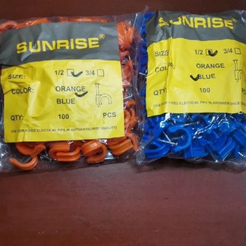 Sunrise brand Heavy-duty pvc clamp 1/2inch orange and Blue/pipe clamp ...