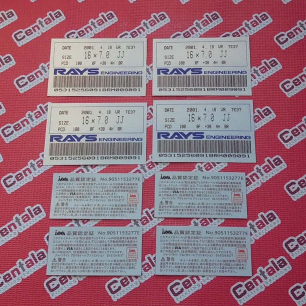 Volk Rays TE37 sticker for inner barrel v1 | Shopee Malaysia