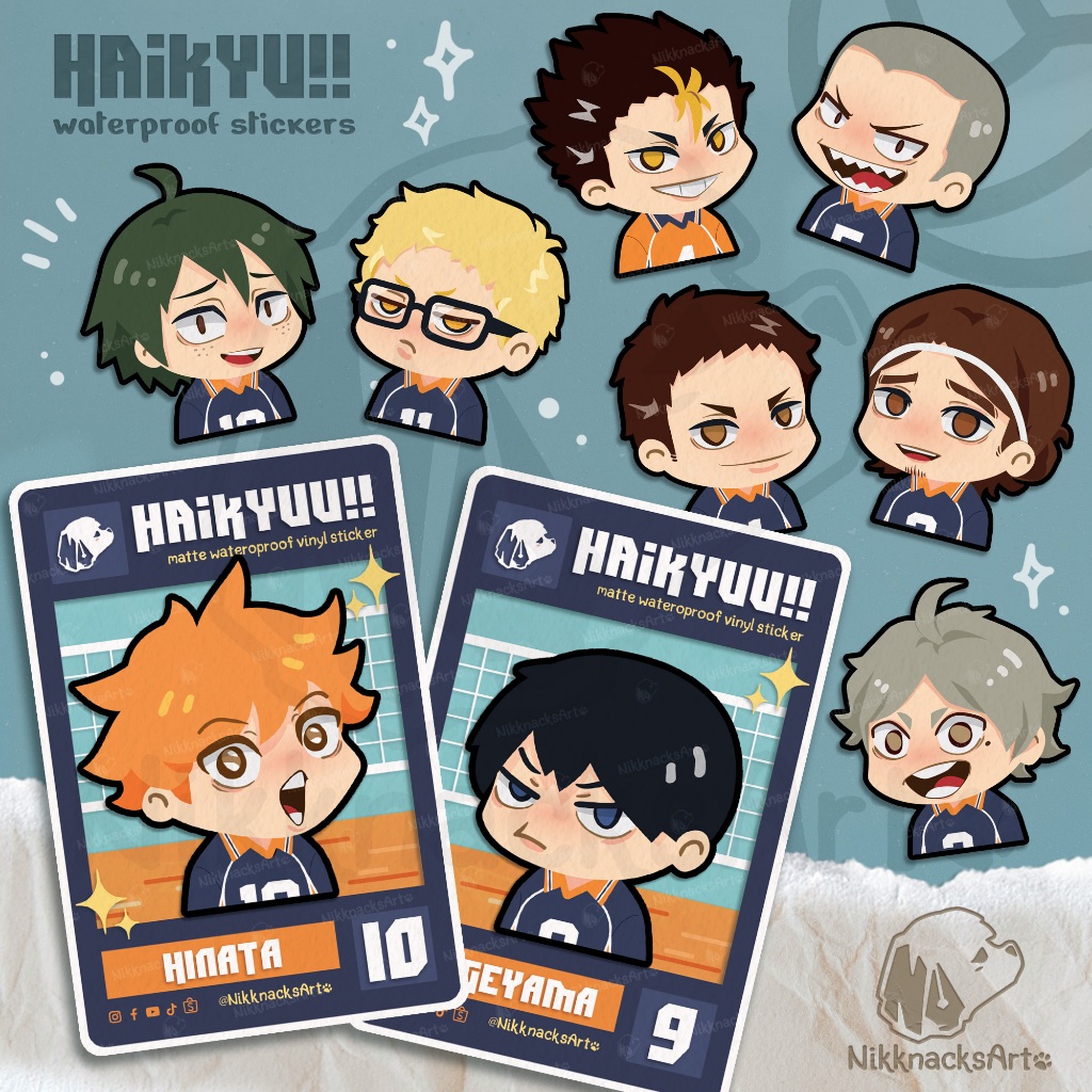 Haikyuu Sticker 1- Waterproof & Weatherproof Vinyl Stickers - Cute ...