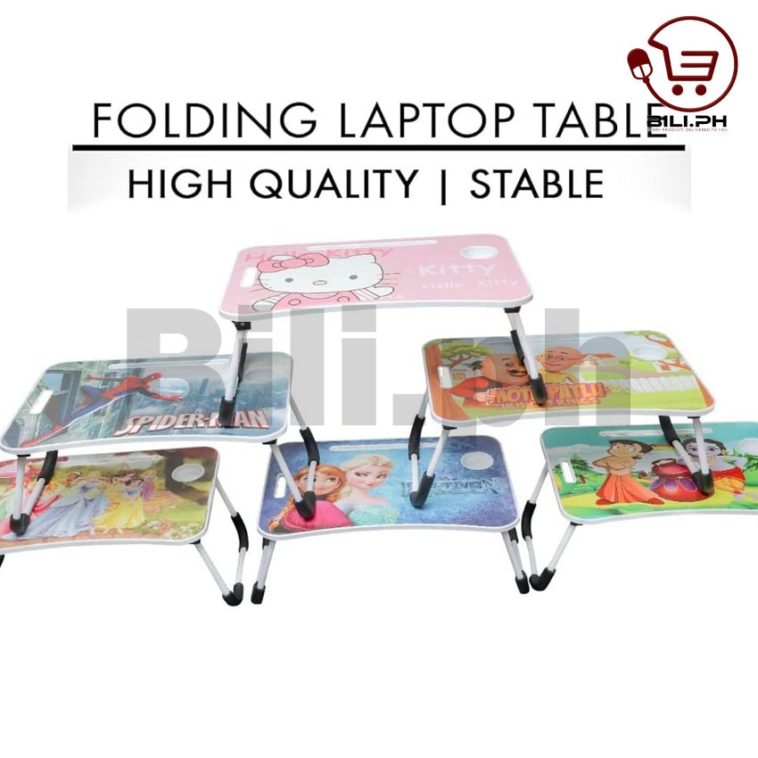 ZH1382 Foldable Cartoon Character Computer Study Bedside Table with Cup ...