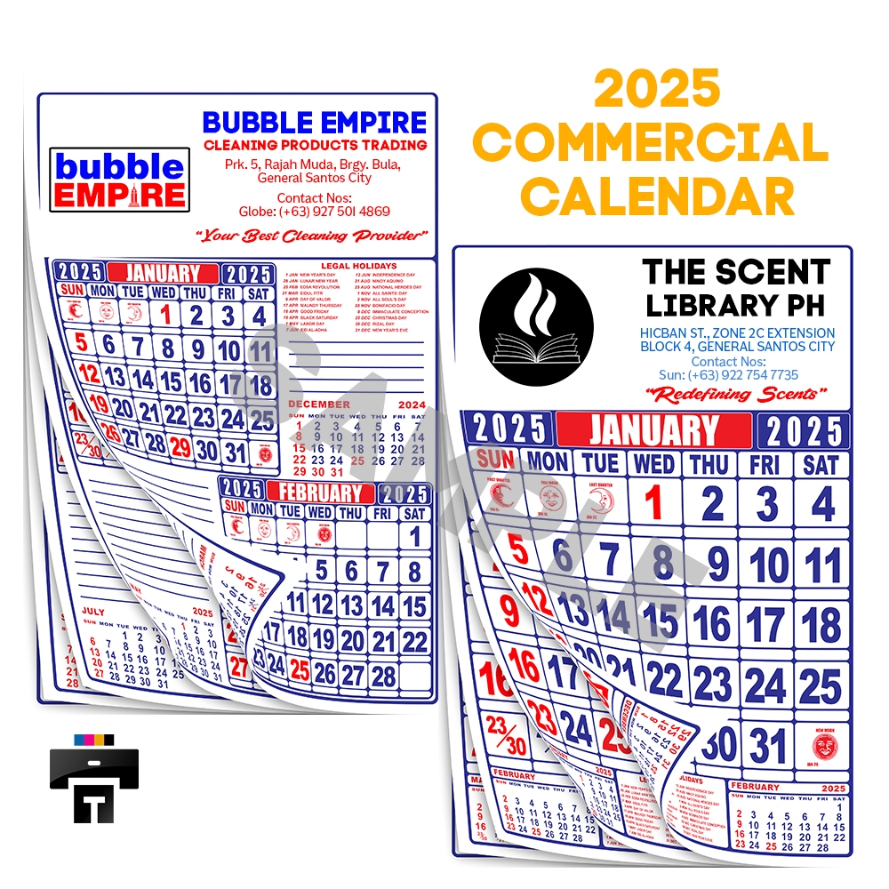 2025 Long Size Commercial Calendar | Business giveaways | Corporate ...