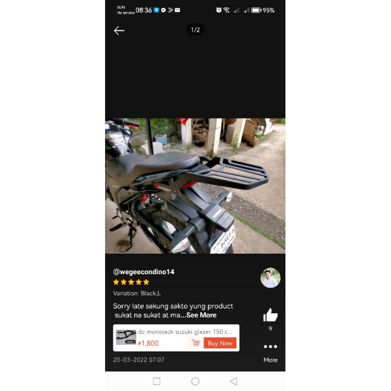 Suzuki Old Gixxer 150 carb DC monorack top box bracket | Shopee Malaysia