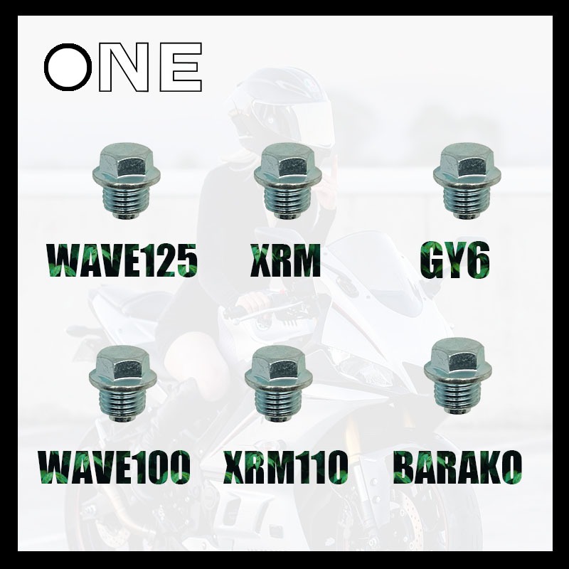 DRAIN PLUG FOR MOTORCYCLE WAVE125 /XRM/GY6 WAVE100/XRM110 BARAKO 1PC ...