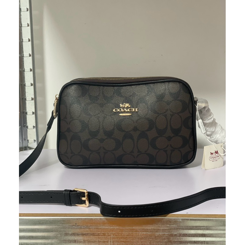 double zip sling bag coffee colorg | Shopee Malaysia