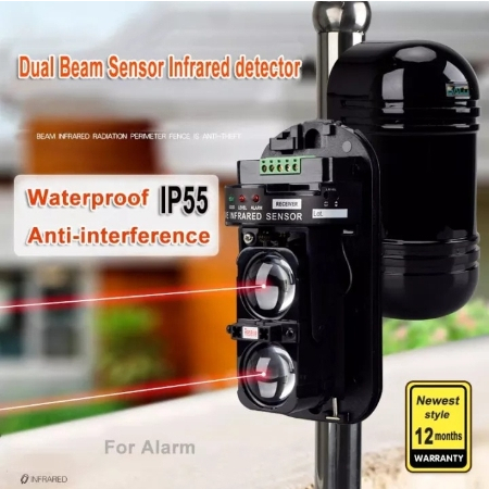 Waterproof Dual Beam Sensor Active Infrared Intrusion Detector IR ...