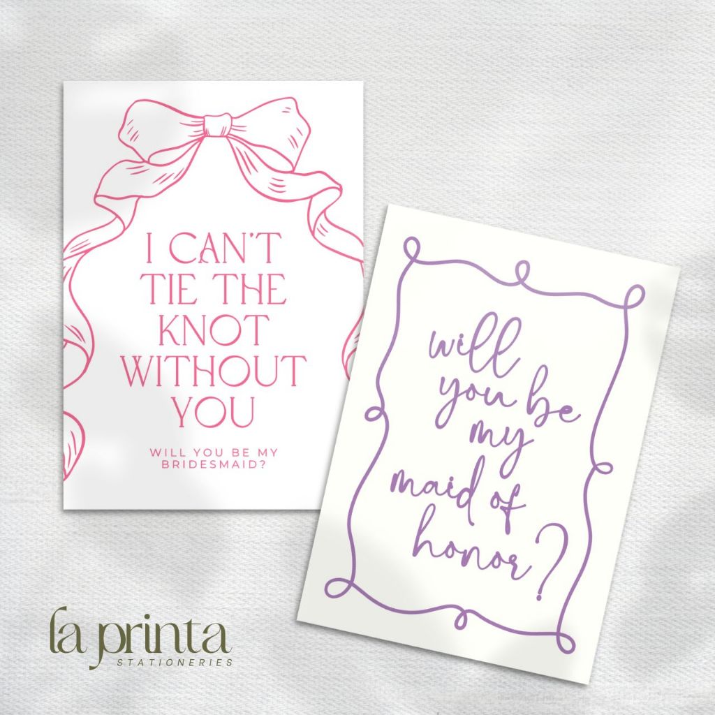 3R 5x3.5" Proposal Cards: Wedding Party Prints Entourage Bridesmaid ...