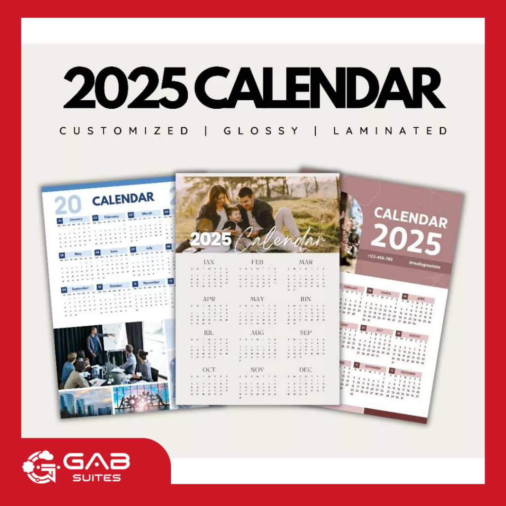 2025 Personalized Customized Calendar | A4 Size | Laminated | Glossy ...
