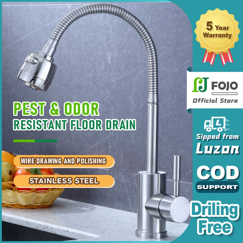 FOJO High Quality Stainless Steel Kitchen Faucet 360 Rotation ...