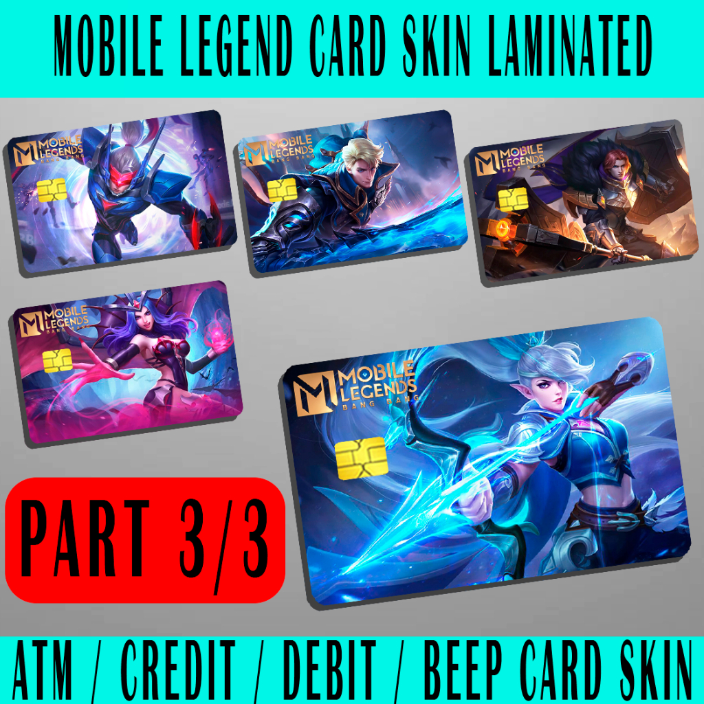 3/3 MOBILE LEGENDS MOBA ATM 128 Heroes Skin Sticker - Vinyl Matte ...