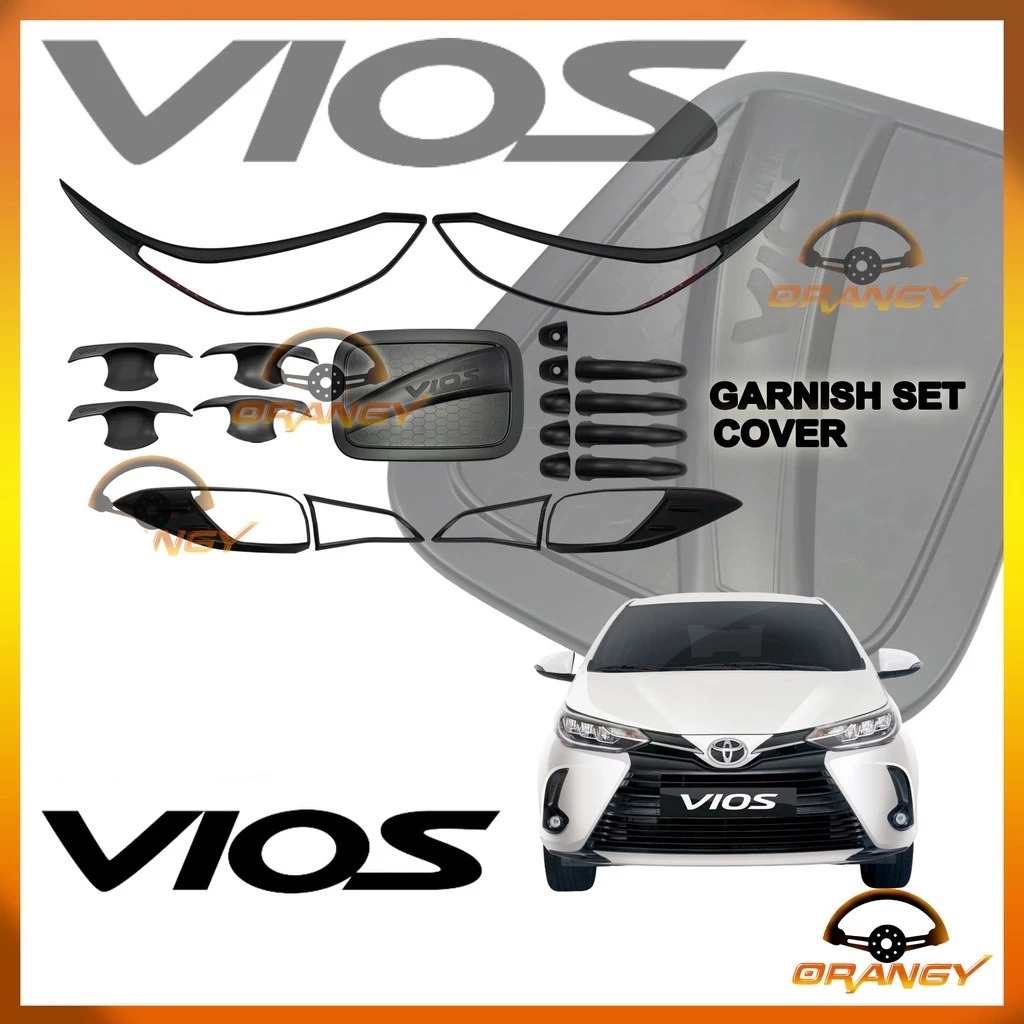 All New Toyota Vios 2019 to 2025 E/XLE/XE Garnish Combo set cover Matte ...