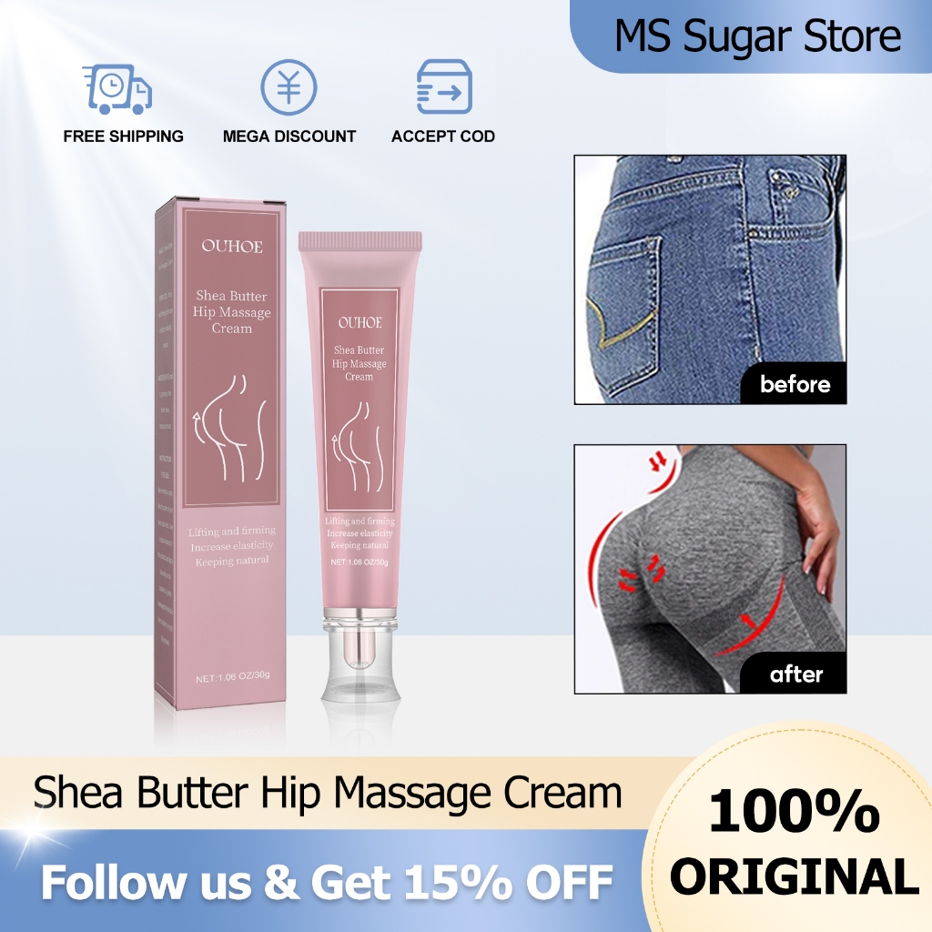OUHOE Shea Butter Hip Massage Cream 30g Ass Plump Enhancement Cream ...