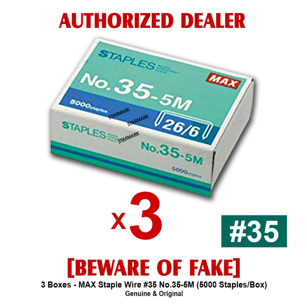Max Staple Wire No.35-5M 35 Wires Max Stapler Wire Staples with 5000 ...