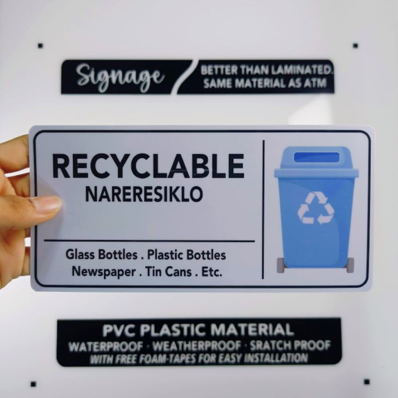 SIGNAGE - RECYCLABLE NARERESIKLO - PVC PLASTIC MATERIAL SIGNAGE ...