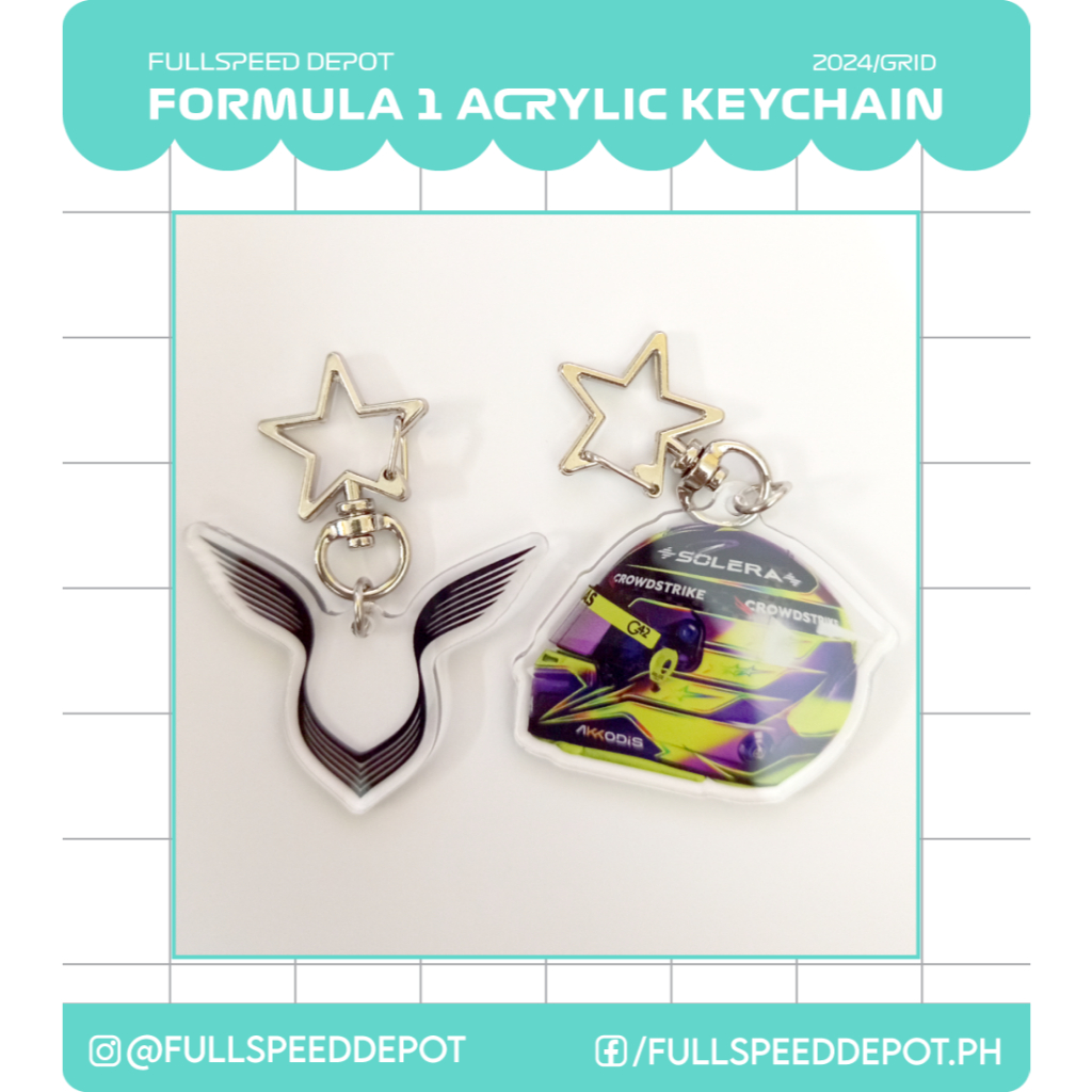 F1 Racing Formula 1 Racing 2024 | Driver Acrylic Keychain | Mercedes ...
