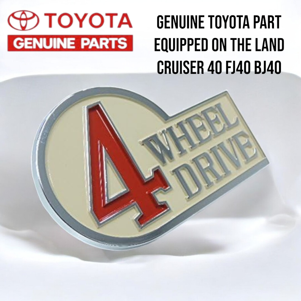 Land Cruiser 40 FJ40 BJ40 Back Door Emblem 4WD 4WHEEL DRIVE Toyota ...