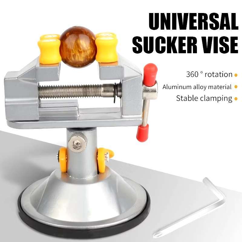 Mini Suction Vise Clamp 360 Degrees Drill Press Vise Table Bench Vice ...