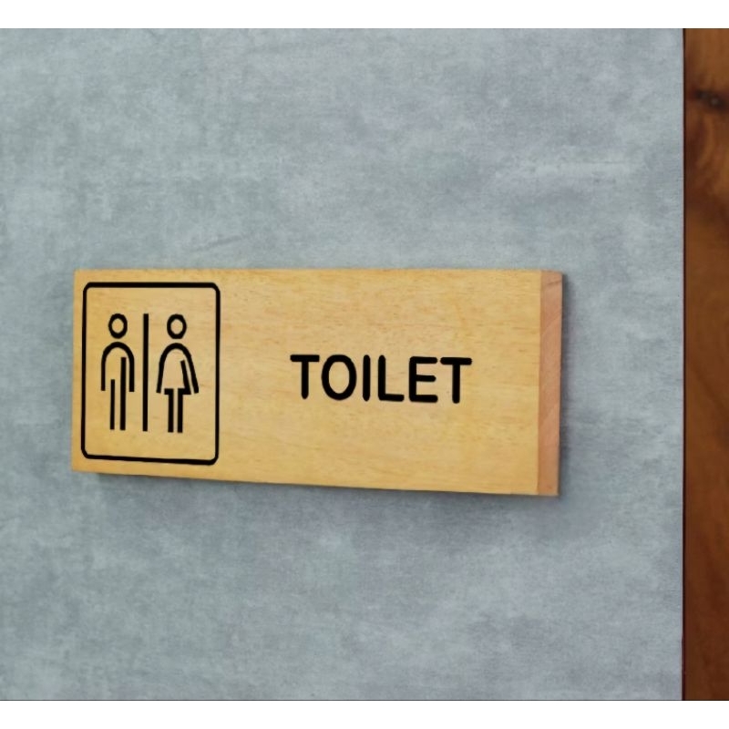 TOILET SIGNAGE SIGN Wood Wall Sign | Shopee Malaysia