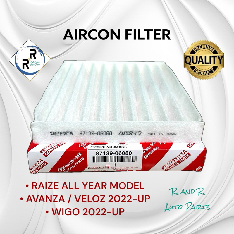 RAIZE AIRCON FILTER RAIZE WIGO AIRCON FILTER AVANZA VELOZ AIRCON FILTER ...