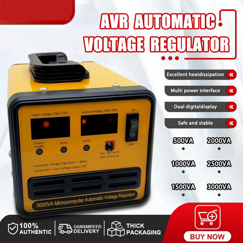 Automatic Voltage Regulator 2000 Watts Servo Type AVR Time Delay SVR-3000VA/2000VA/1000VA/500VA ...