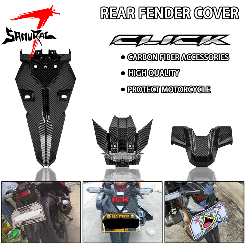 Honda Click 125i / 150i Rear Fender 3-in-1 Carbon Fiber For V2 V3 Game ...