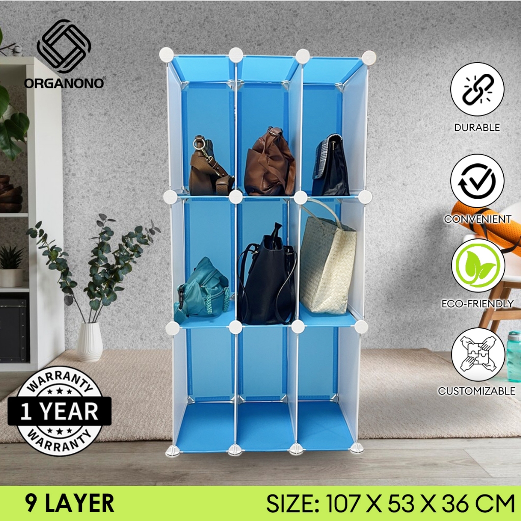 Organono DIY Partition Bag Shelf Customizable Storage Cabinet Layer ...