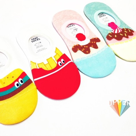 FOOD SERIES Toes Burger Fries Sundae Ice Cream - Korean Iconic Socks ...