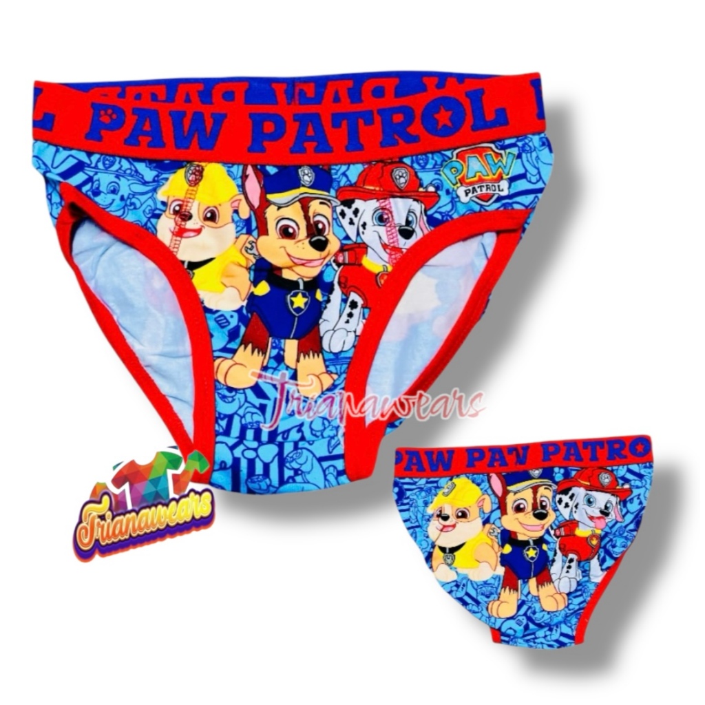 Character Printed Paw Patrol Brief for Boy Kids Briefs Cotton Underwear ...
