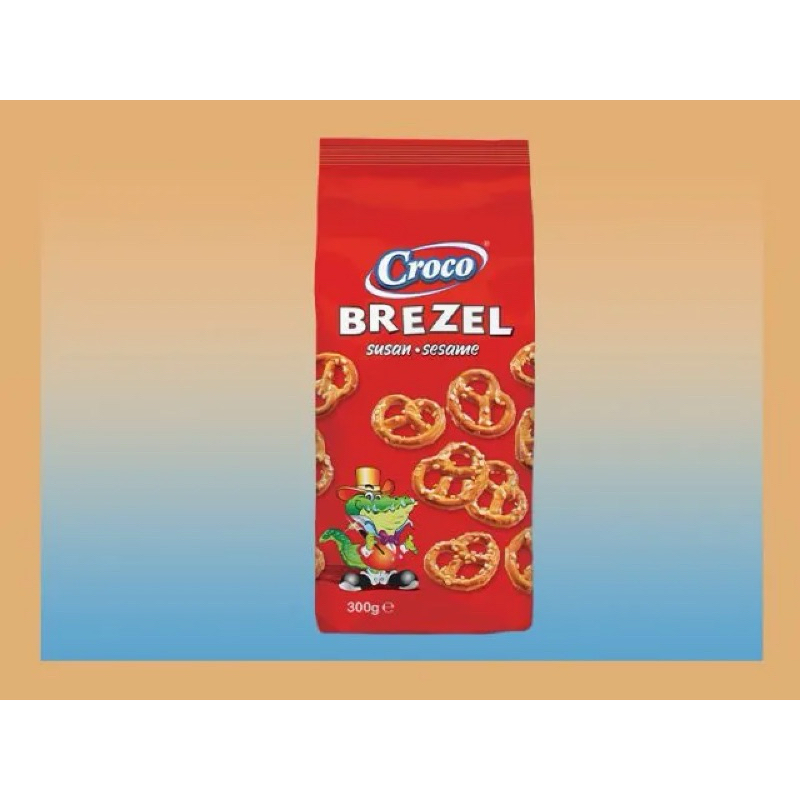 CROCO BREZEL SUSAN SESAME KNOT CRUNCHY PRETZELS SNACKS 300g | Shopee ...