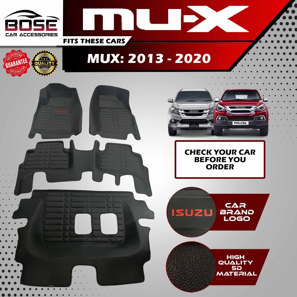 5D / 5D Carbon Fiber Car Deep Dish Matting for Isuzu MUX MU-X 2014 ...
