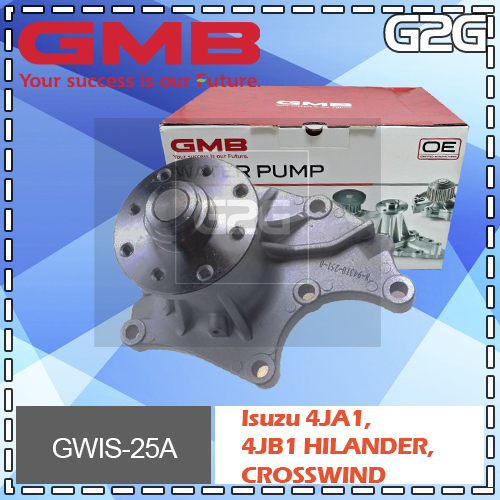 Water Pump Assembly GMB GWIS-25A Isuzu 4JA 4JB1 HILANDER / CROSSWIND ...