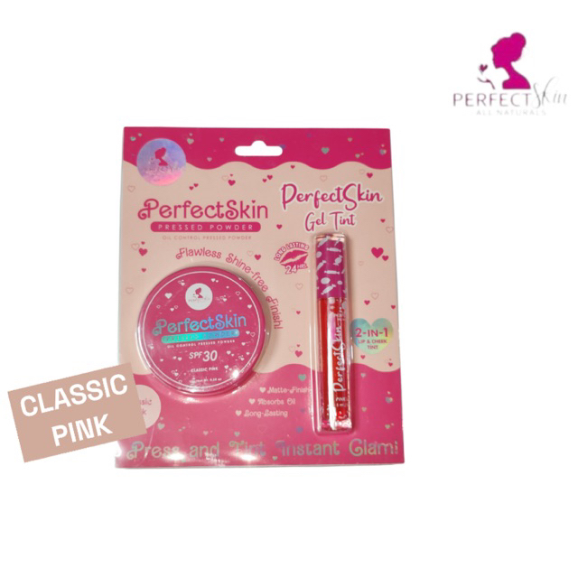 PERFECT SKIN Pressed Powder 2-in1 lip&cheek tint & thick Brows | Shopee ...