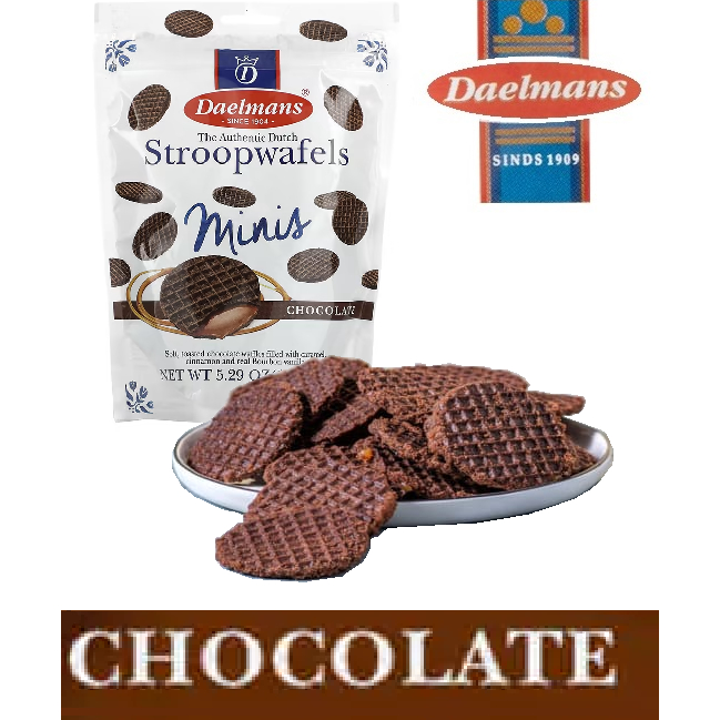 Daelmans Stroopwafels Chocolate Minis 150g | Daelman's Dutch Wafer ...