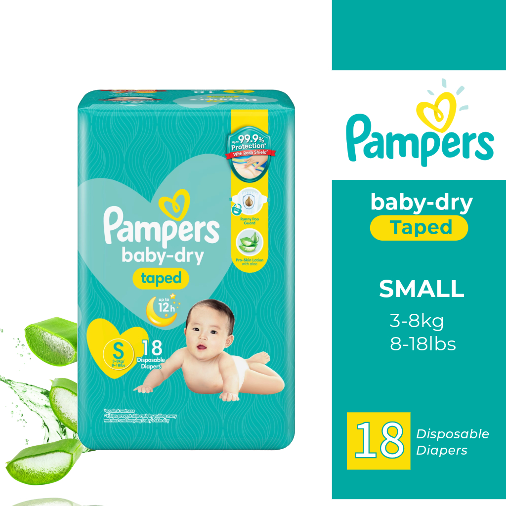 Pampers Baby Dry Small 18 Taped | Shopee Malaysia