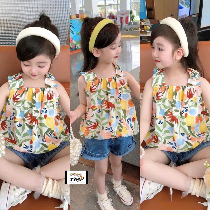 OOTD Denim Terno Short for girls 1-10yrs old made in vietnam 100% pure ...