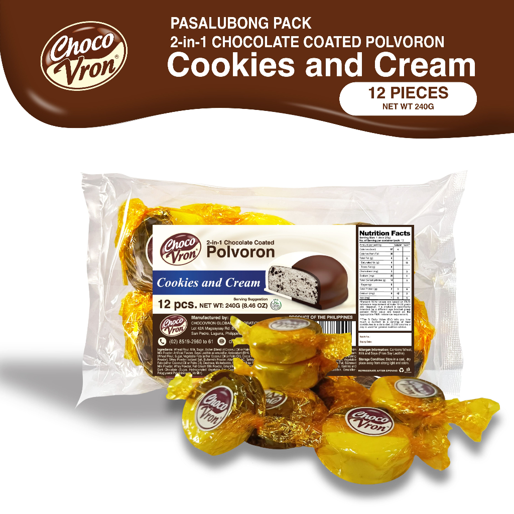 ChocoVron Pasalubong Pack 2 in 1 Chocolate-coated Cookies and Cream ...
