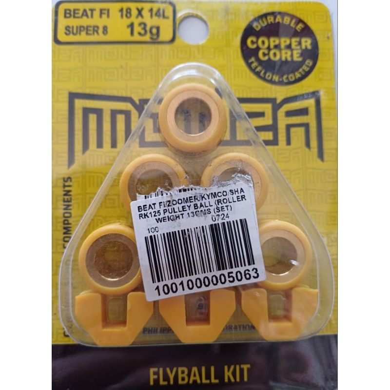BEAT FI/ZOOMER/KYMCO/SHARK125 PULLEY BALL WEIGHT SETS 13 GRAMS ...