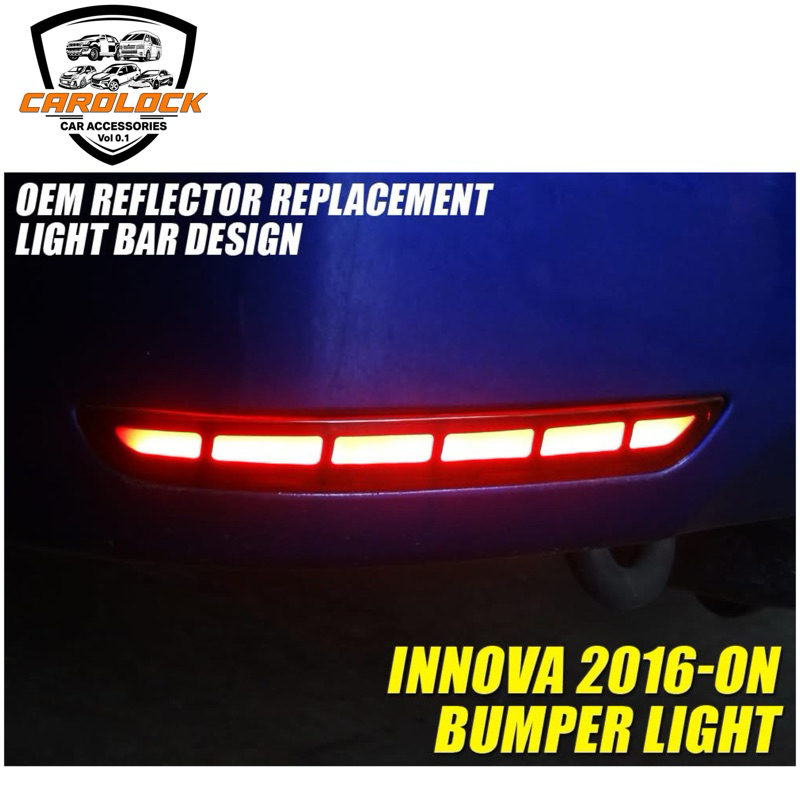 Toyota Innova 2016 - 2025 Rear Bumper Light BAR Design | Shopee Malaysia