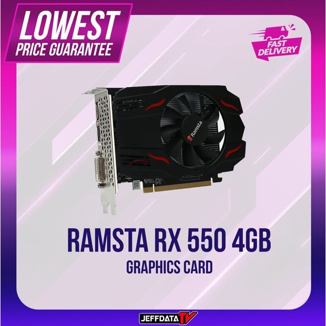 GPU VIDEO CARD RAMSTA RADEON RX550 4GB 128BIT DDR5 | Shopee Malaysia