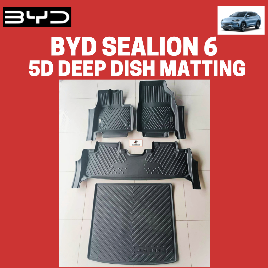 BYD SEALION 6 2025 5D Premium Extended Deep Dish Matting Floor Mats BYD ...