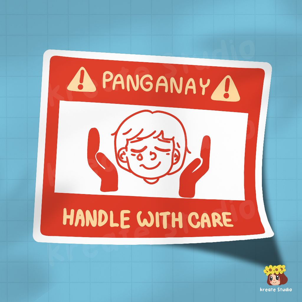 PANGANAY HANDLE WITH CARE STICKER | Witty Funny Relatable Cute ...