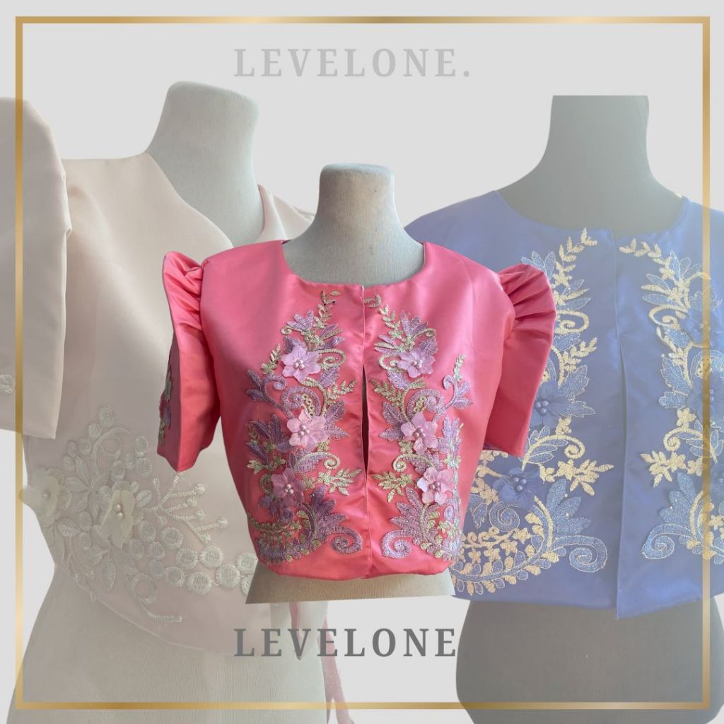 Filipiniana Bolero - Silk Duchess | Shopee Malaysia