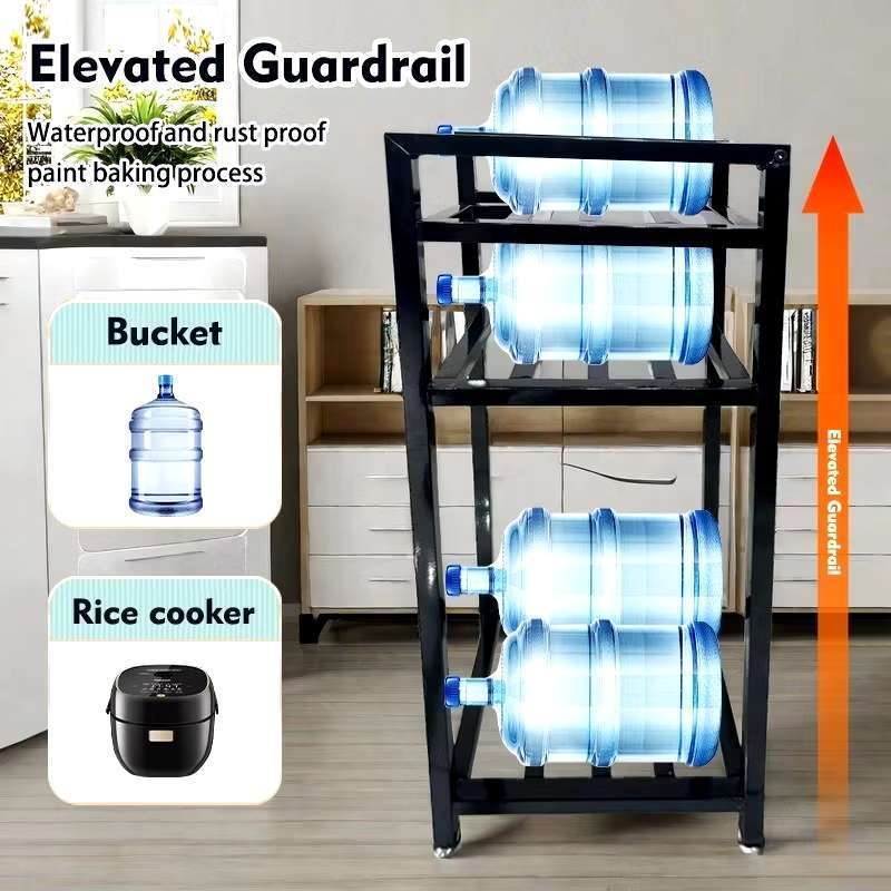 2/3 Layer Bracket Water Jug Gallon Stainless Steel Rack Mineral Water ...