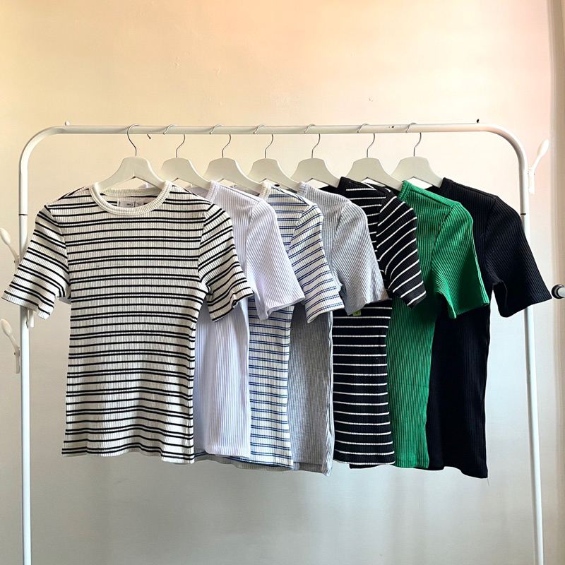 MNG 3/4 BASIC RIBBED SHIRT (Authen/tic Over/runs) | Shopee Malaysia