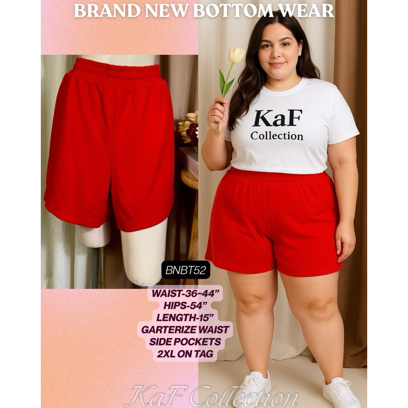 Brand New Garterize Red Short For Plus Size | Shopee Malaysia
