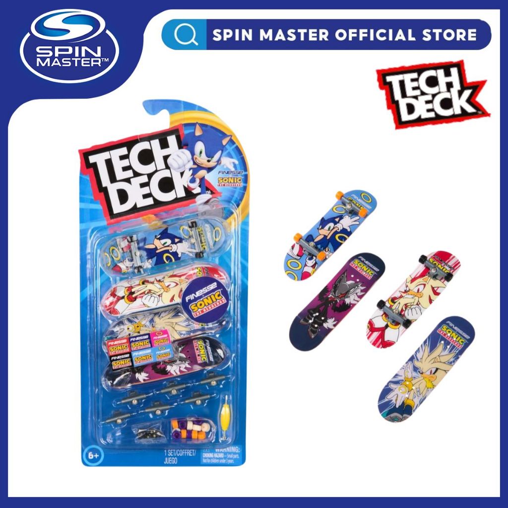 Tech Deck Mini Fingerboard 4 Pack Multipack NEW Set (Sonic) Mini ...