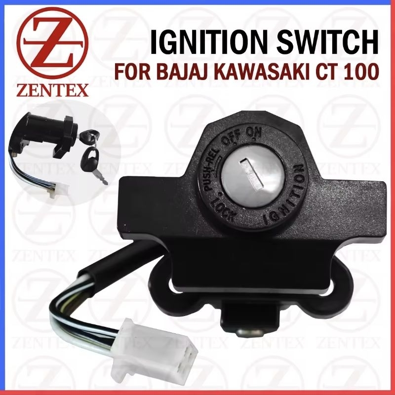IGNITION SWITCH CT100 CT 100 WITH 2 KEYS MAIN SWITCH CT100 BAJAJ ...