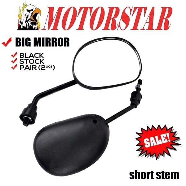 MOTORSTAR WELL 125 Motorcycle Side Mirror mirror big mirror type short ...