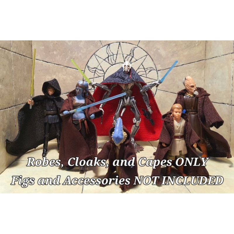 Star Wars 1:18 3.75 Soft Goods Custom Sith Jedi Robe Cape Mandalorian ...